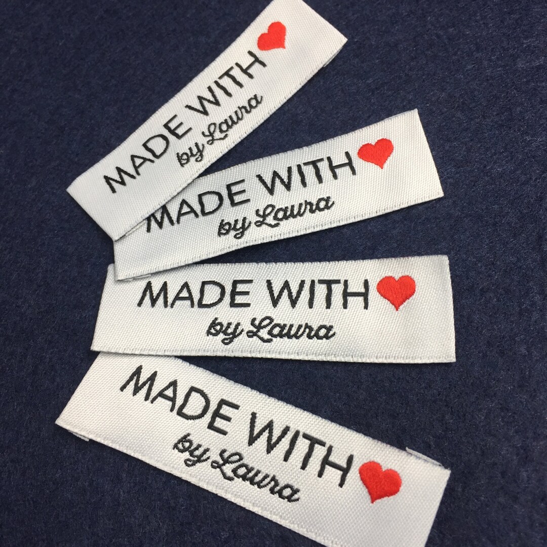 100 Pcs Custom Woven Label, Fabric Cloth Labels, Customized Woven ...