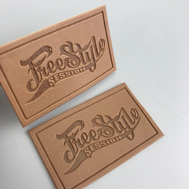 Custom garments leather patch embossed leather patch for | Etsy