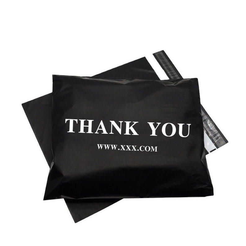 50-1000pcs Matte Black Custom Poly Mailers Adhesive Self Sealing ...