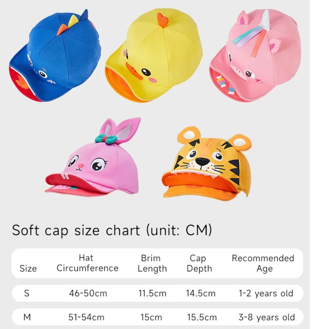Baseball Cap Double Brim Children's Duck Tongue Hat Boys and Girls Flip ...