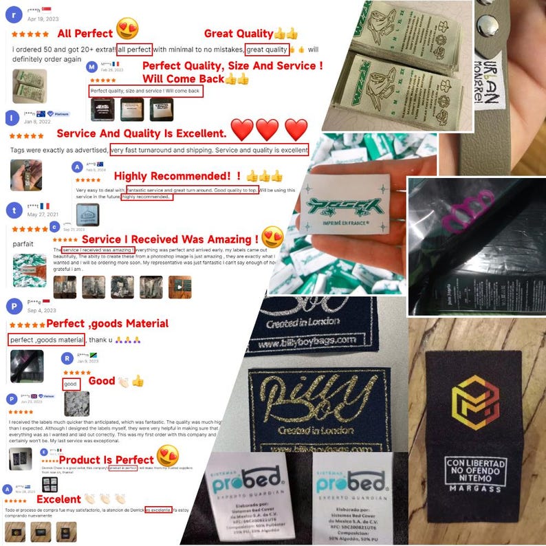 500 Custom Clothing Labels, Woven Labels, Clothing Labels , Hem Tags ...