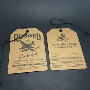 Custom Kraft Tags, Kraft Paper Tags, Kraft Paper Tags With String ...