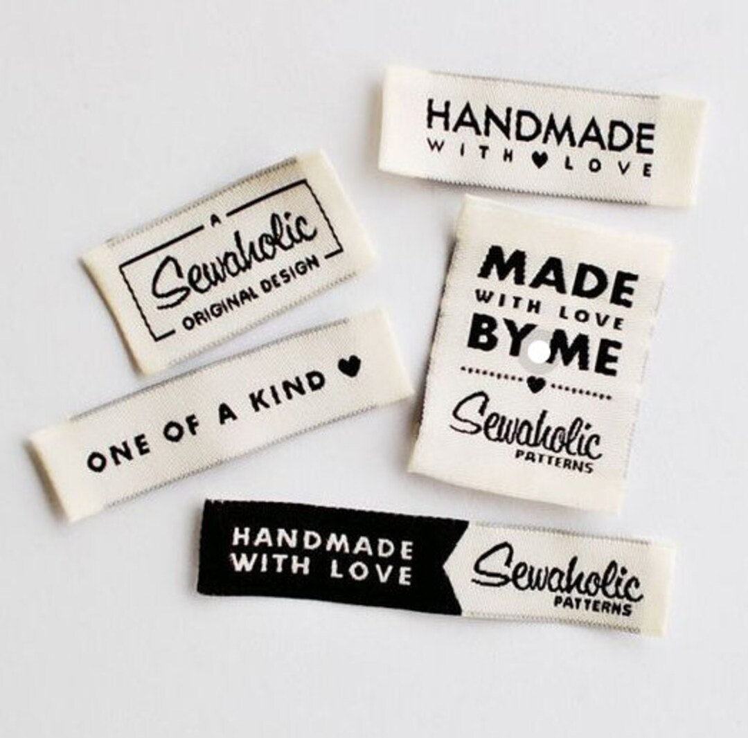 100 Custom Clothing Labels, Silky Satin With FREE Cutting, Woven Edges ...