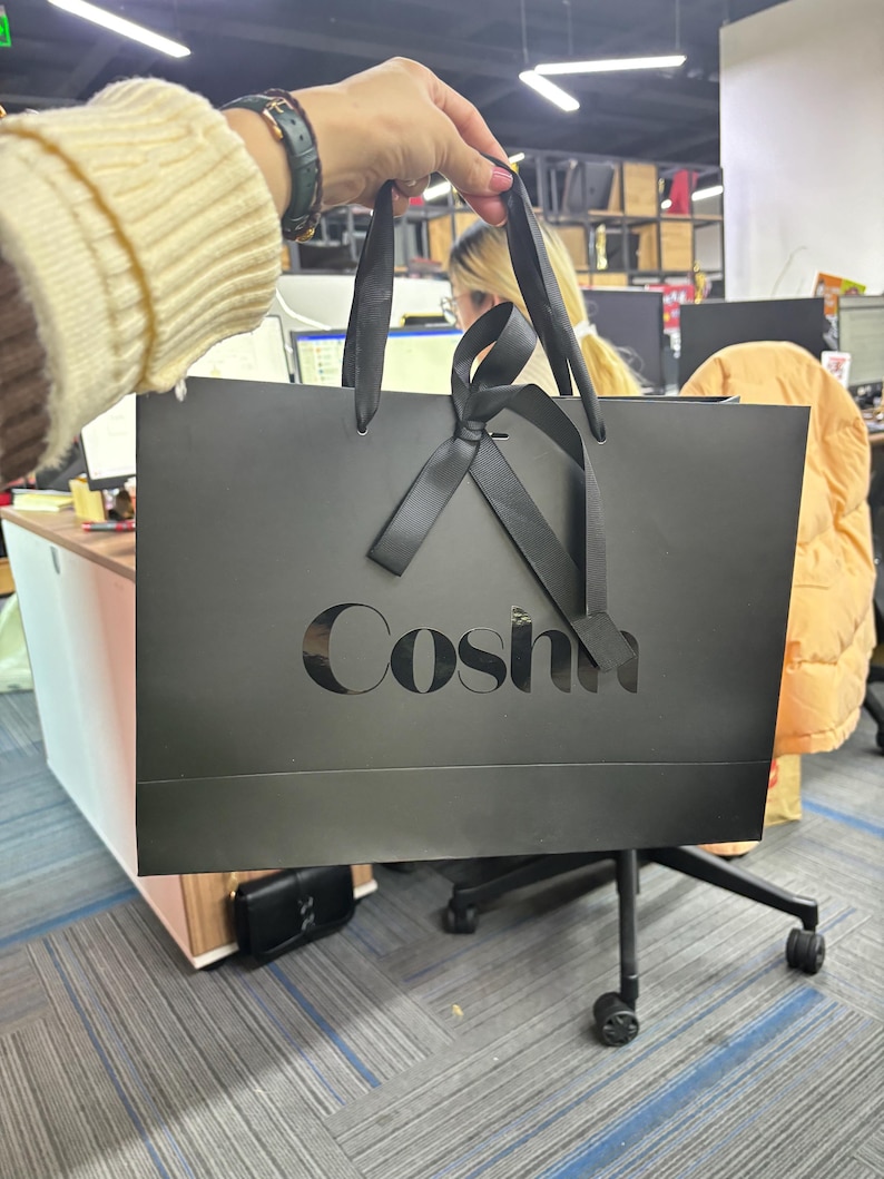 Bags With Satin Ribbon & Your Logo, Personalized Gift Bag With Satin ...