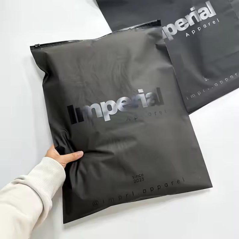 Custom High Quality Black Matte Bag for Packing Clothes，cloth Packaging ...