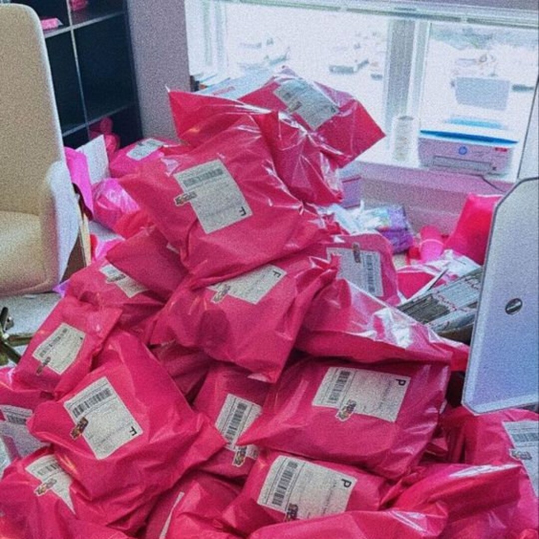 1000pcs Poly Mailers Custom, Custom Pink Poly Mailers Bag,custom Poly ...