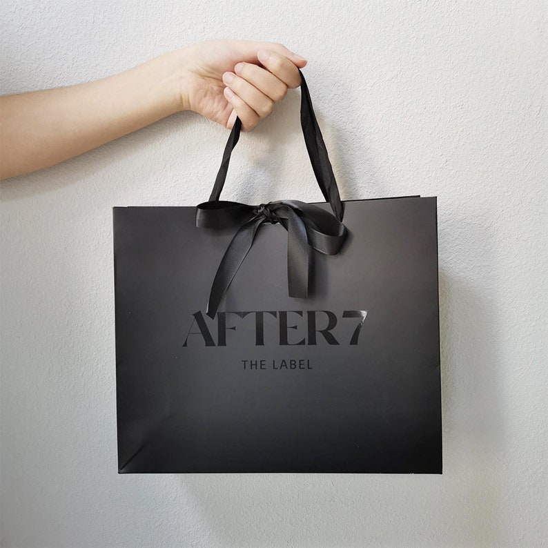 Bags With Satin Ribbon & Your Logo, Personalized Gift Bag With Satin ...