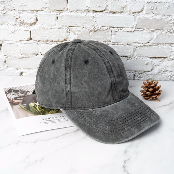 Distressed Baseball Cap - Etsy