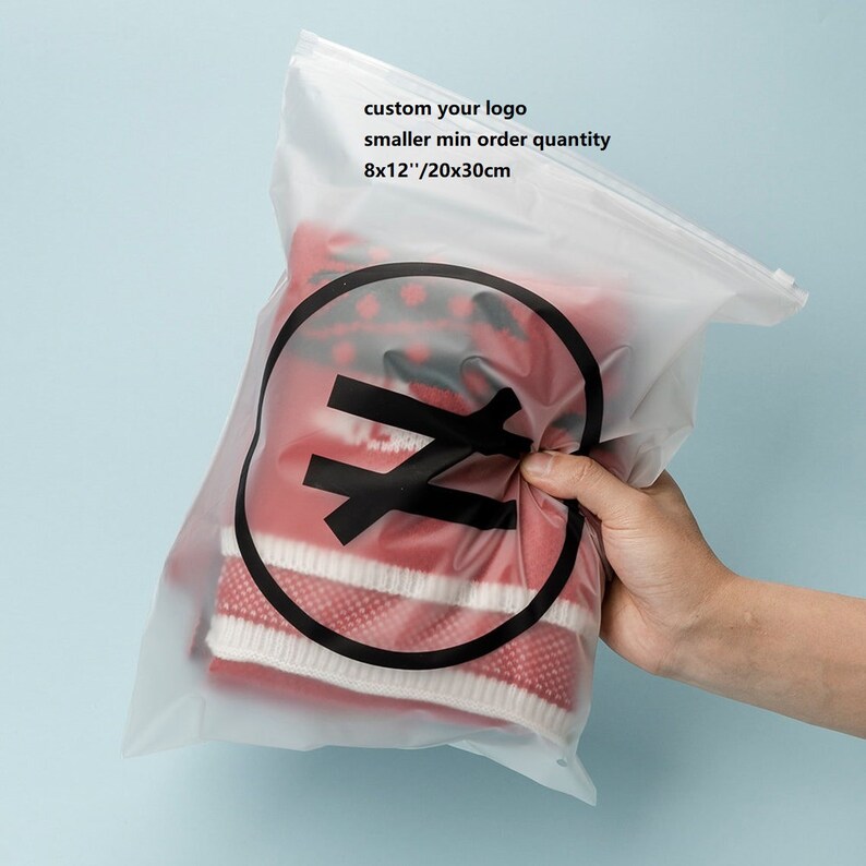 100 8x12 Custom Frosted Matte Plastic Bags Zipper Bags | Etsy