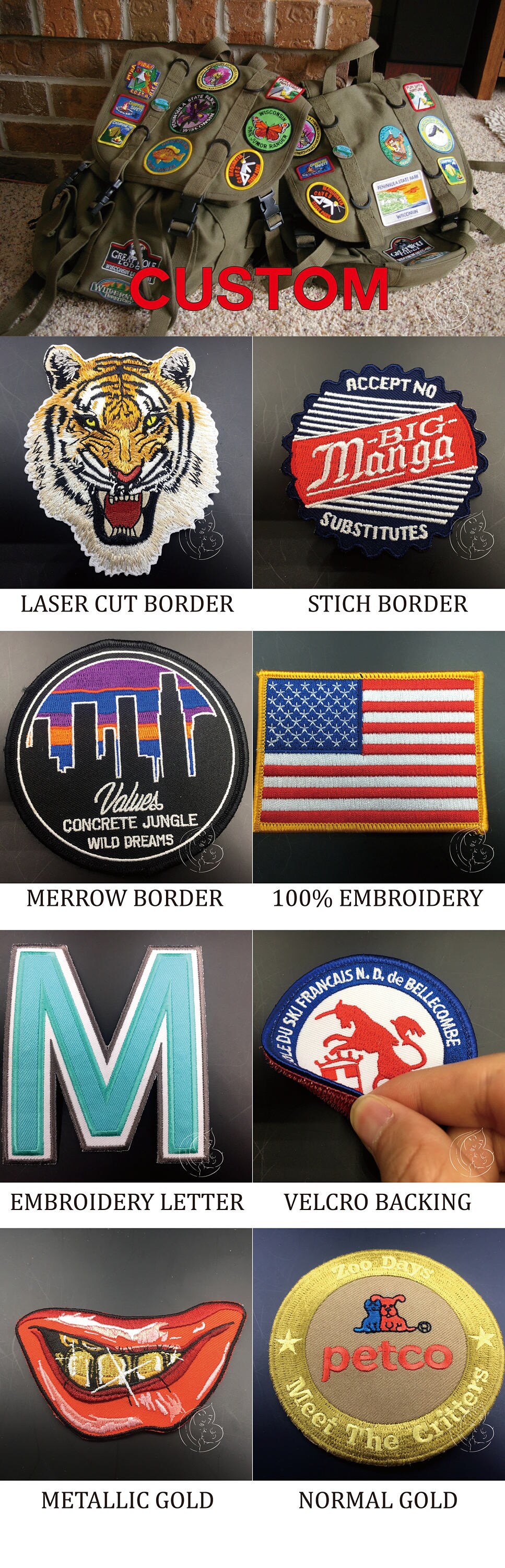 Custom Backpack Patches Iron on Backpack Patches Cool | Etsy