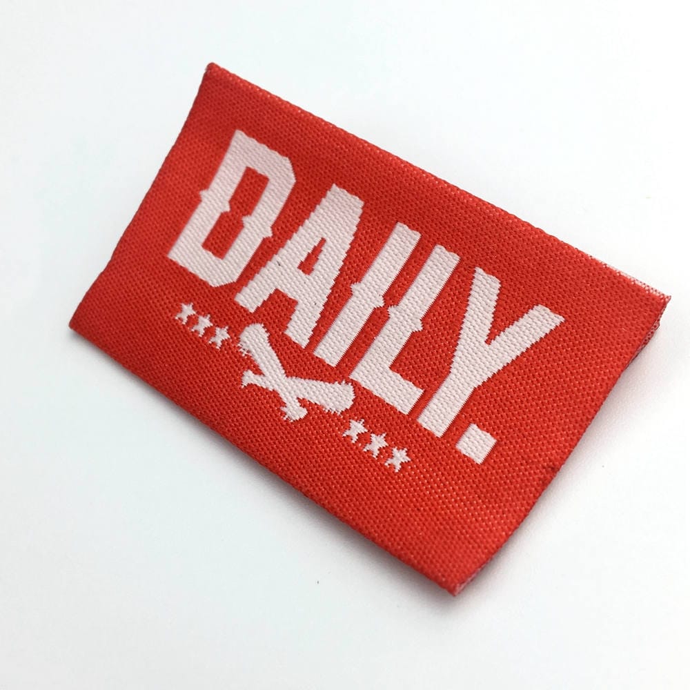 Custom hem tags embroidered hem tags shirt hem tags woven | Etsy