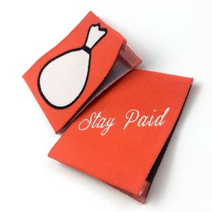 Custom Woven Label, Triangle Folded Fabric Cloth Labels, Center Fold ...