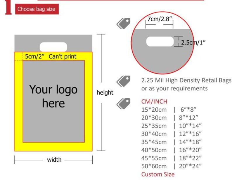 Custom Merchandise Bags Custom Plastic Shopping Bags | Etsy