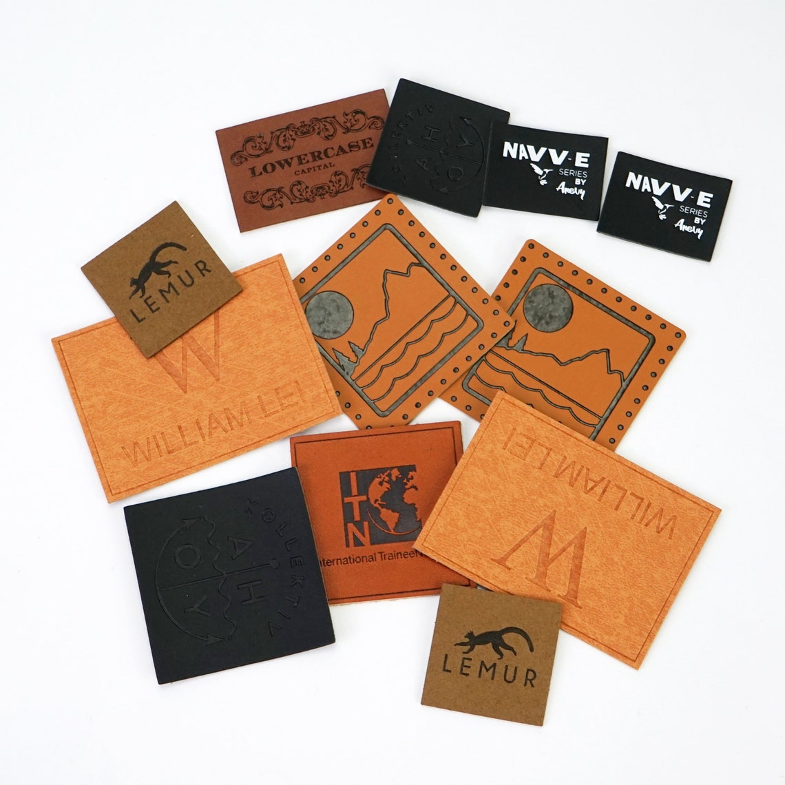 Custom Debossed Leather Patch Leather Jeans Patches With Iron - Etsy