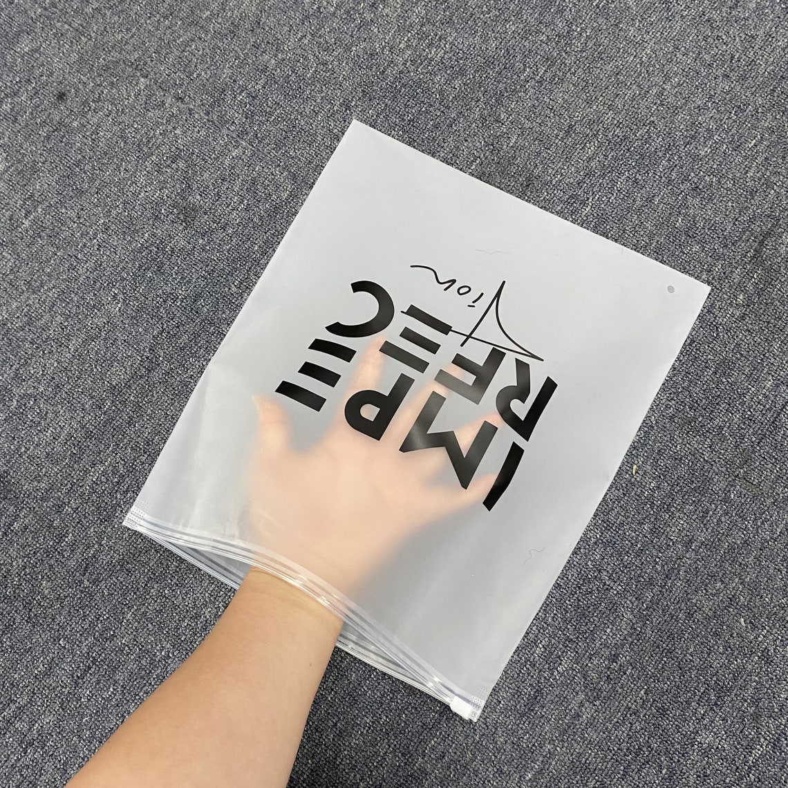 Custom Frosted Zipper Bags Custom Black Matte Zipper Bag - Etsy