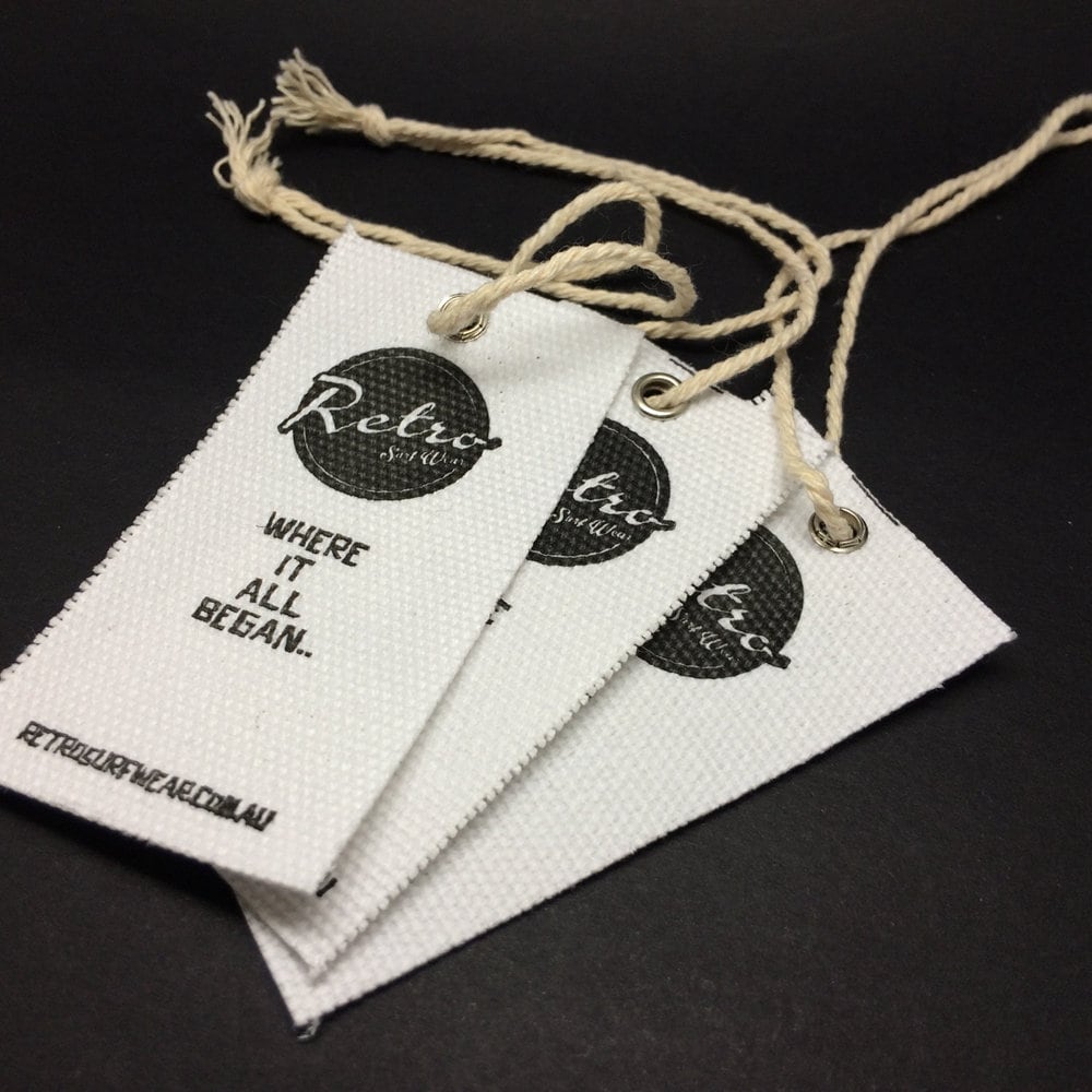 Custom canvas hang tags fabric hang tags for clothing custom | Etsy