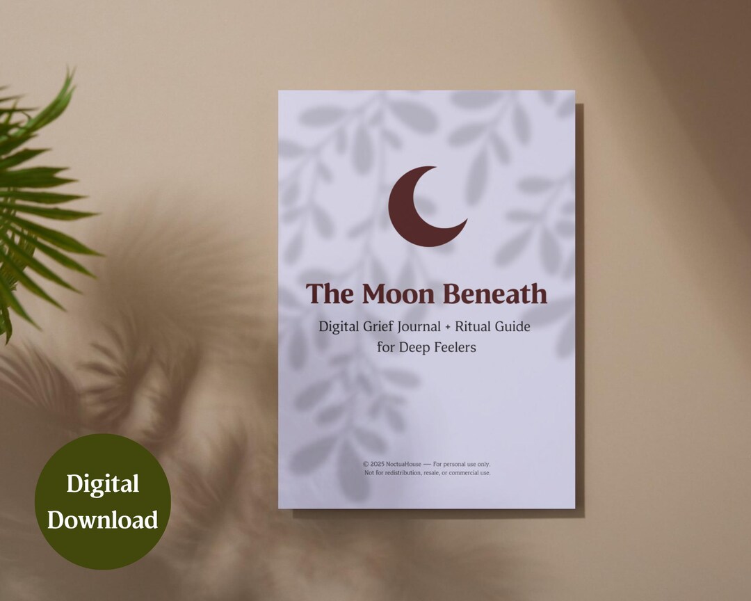 The Moon Beneath | Grief Shadow Work Journal PDF | Moon Ritual ...
