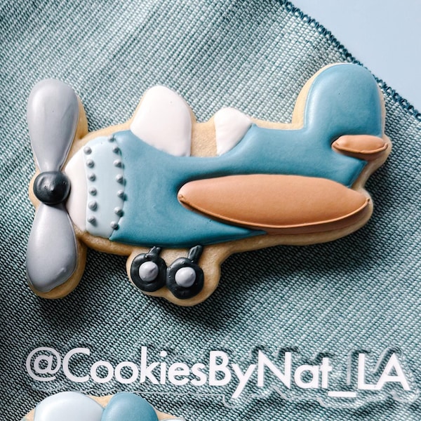 Airplane Cookie - Etsy