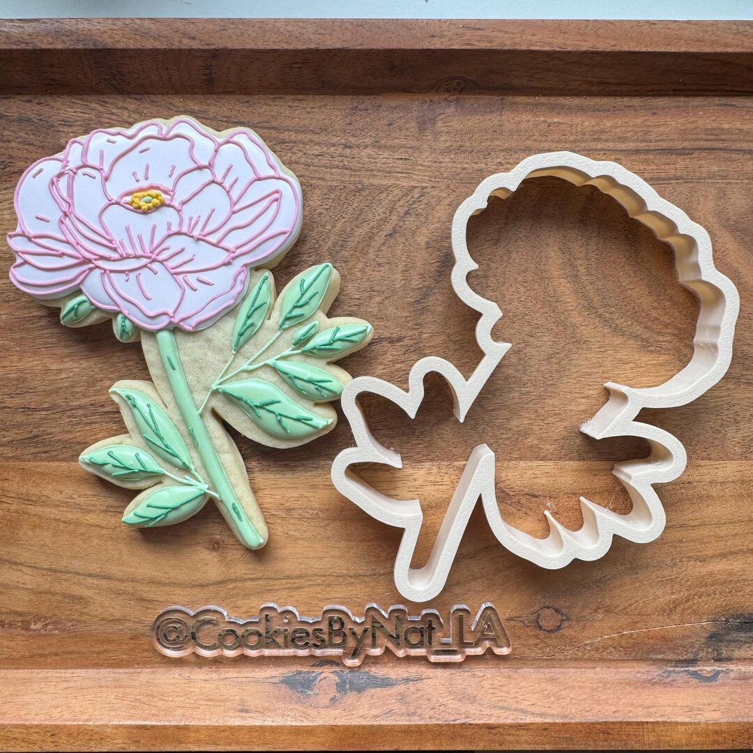 Peony Flower Cookie Cutter STL FILE - Etsy