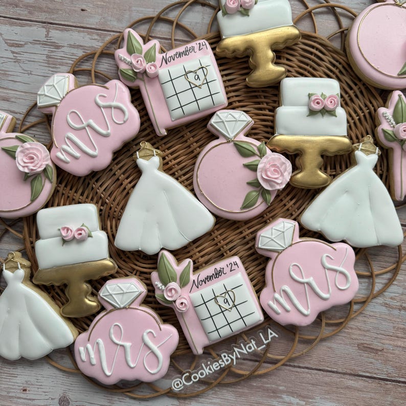 Engagement Bridal Cookie Cutter Set - Etsy