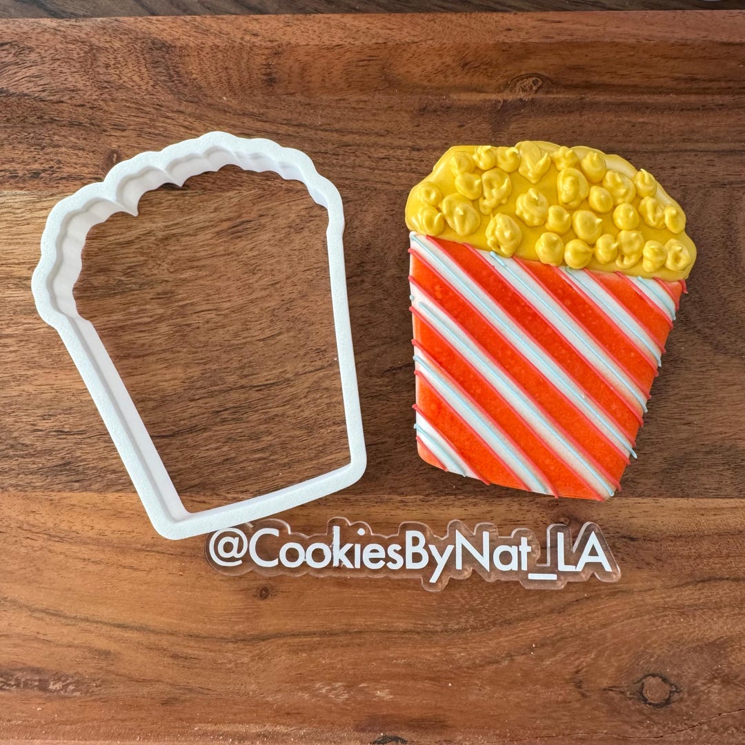 Popcorn Bucket Cookie Cutter STL FILE - Etsy