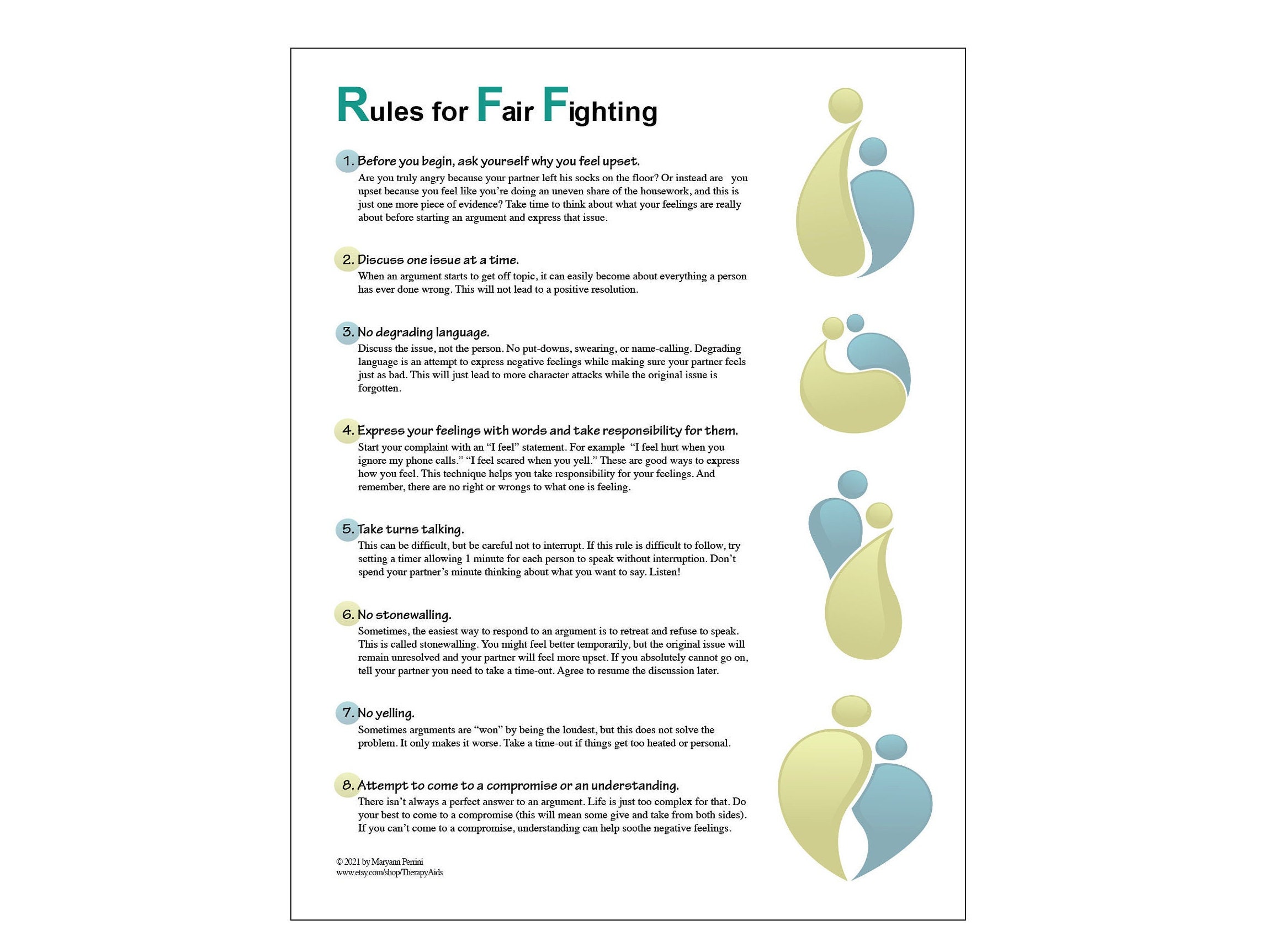 Fair Fighting Rules Printable - Etsy