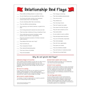 Printable Relationship Red & Green Flag Bundle - Etsy