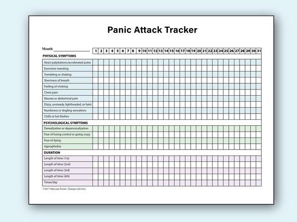 Printable Panic Attack Tracker - Etsy Canada