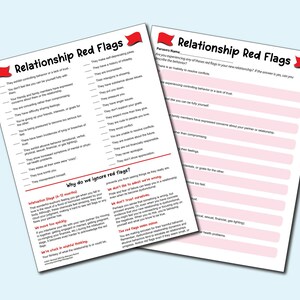 New Relationship Red Flags With Questionnaire - Etsy