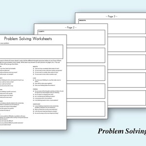 Printable Problem Solving and Brainstorming Worksheets - Etsy