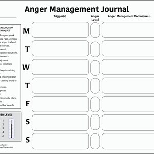 Printable Anger Management Tracker - Etsy