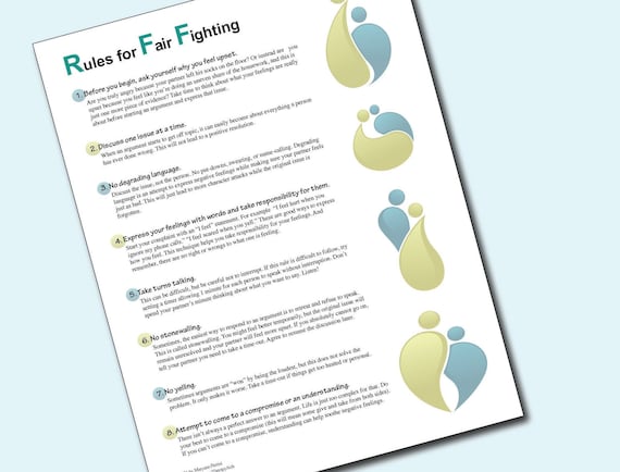 Fair Fighting Rules Printable - Etsy