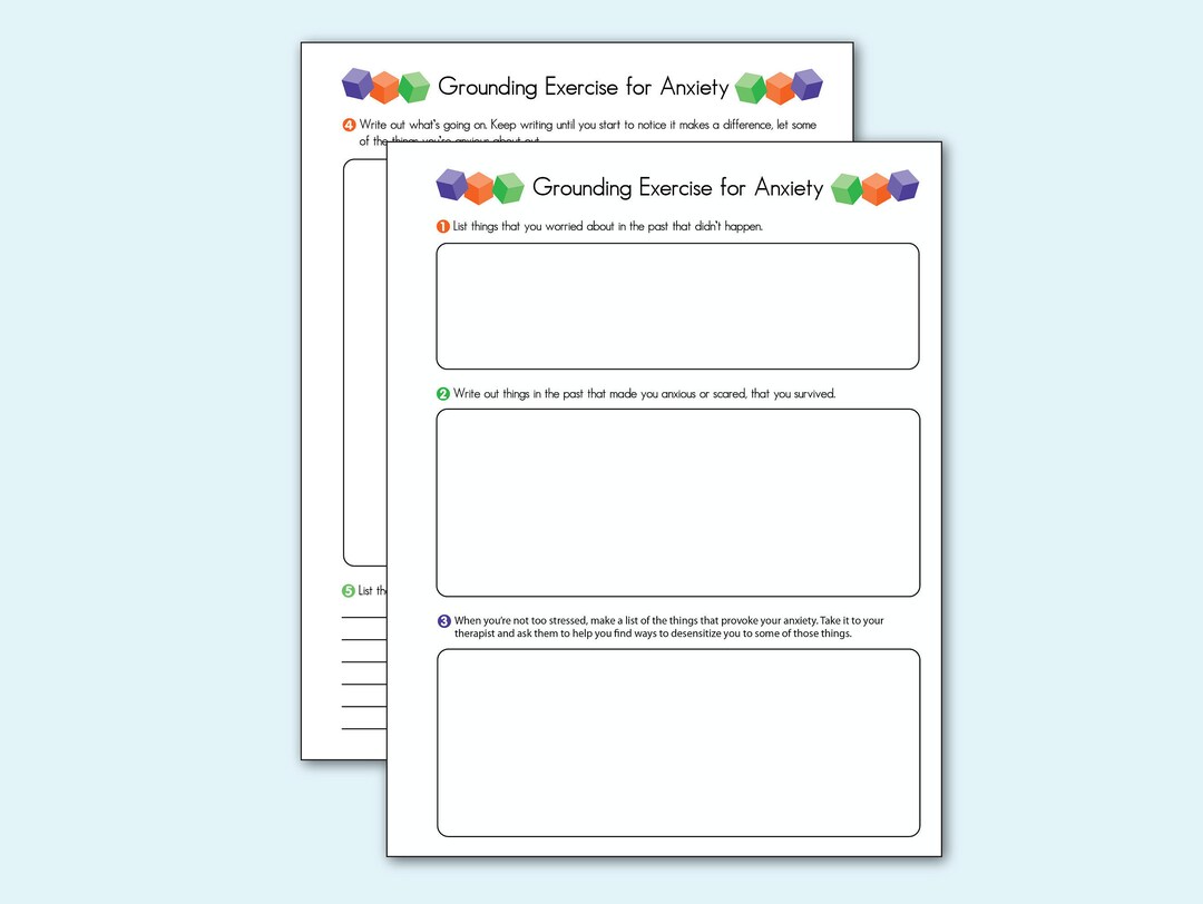 Printable Anxiety Grounding Worksheet - Etsy Australia