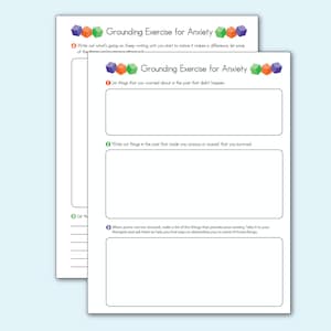 Printable Anxiety Grounding Worksheet - Etsy