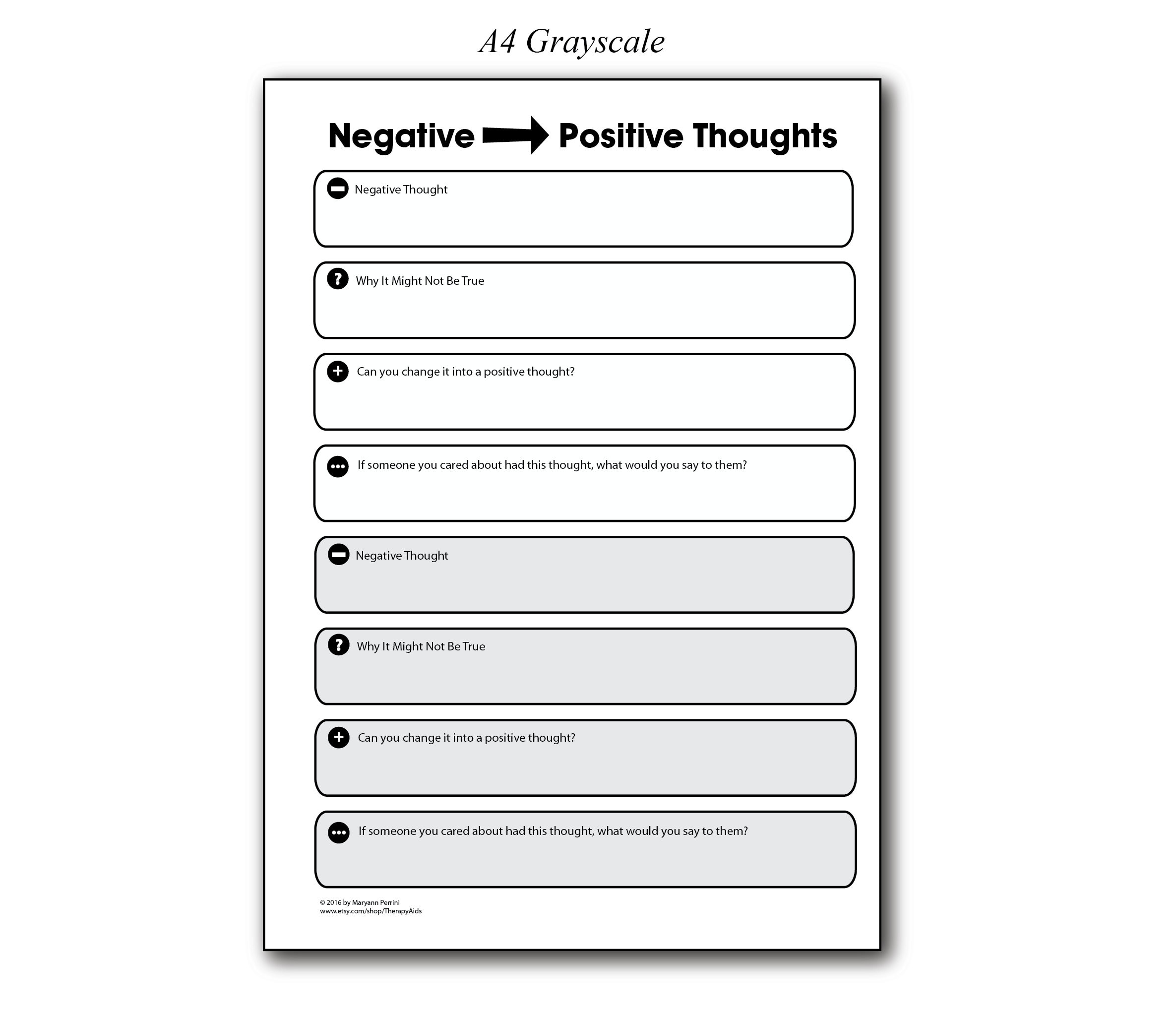 Positive Thinking Worksheets Printable Anxiety Worksheet Printable