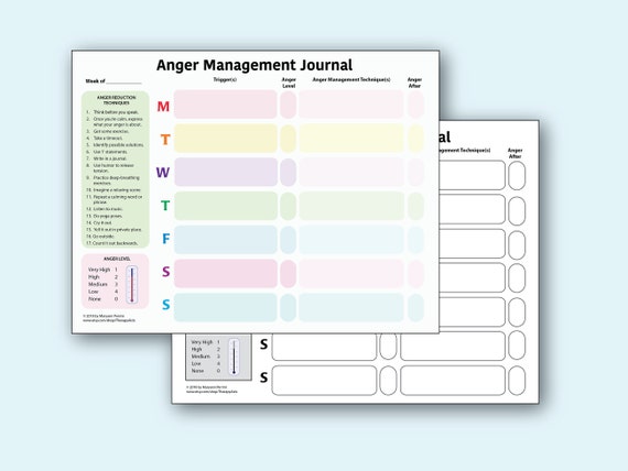 Printable Anger Management Tracker - Etsy