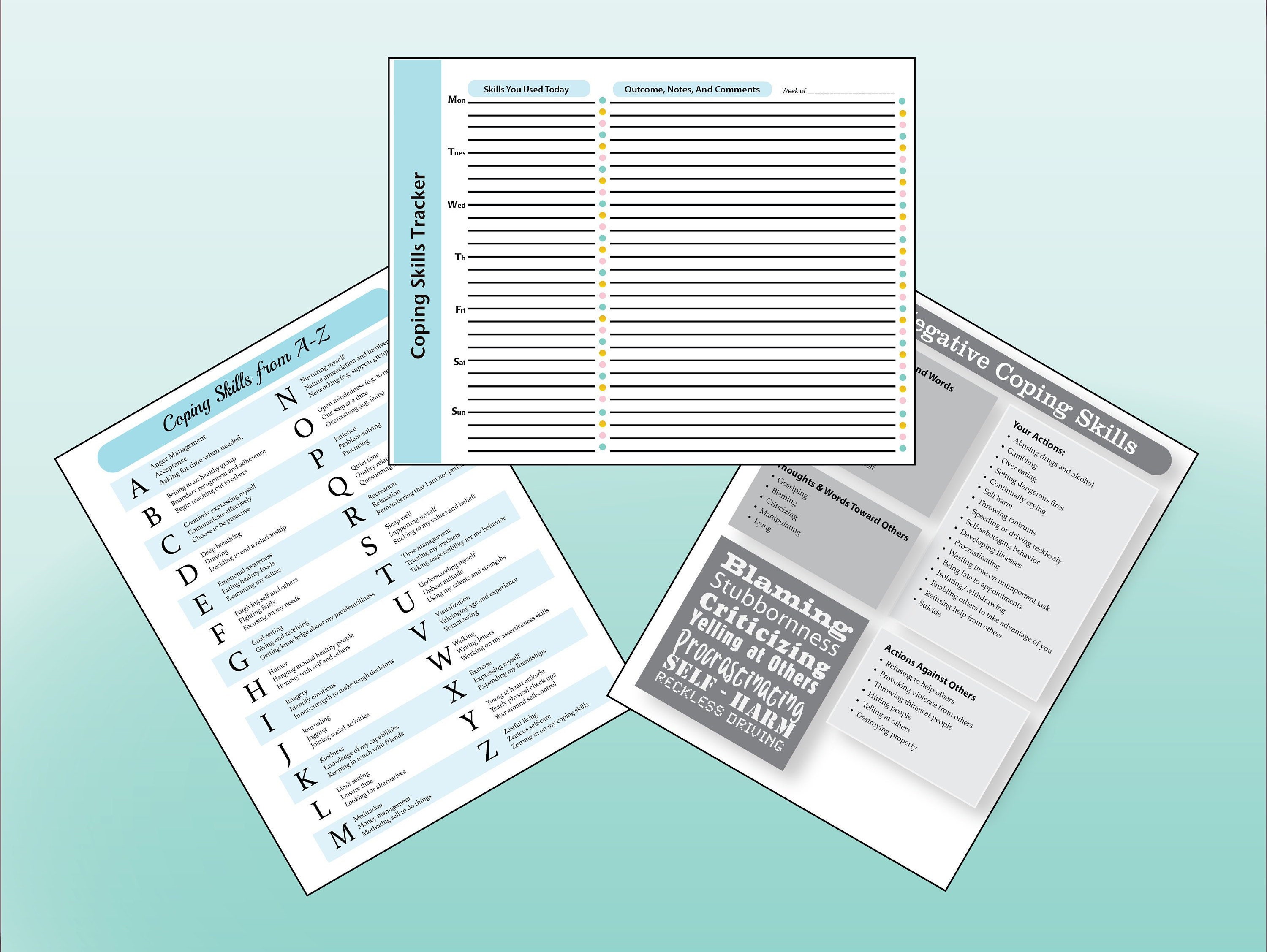 Printable Coping Skills List and Tracker - Etsy Canada
