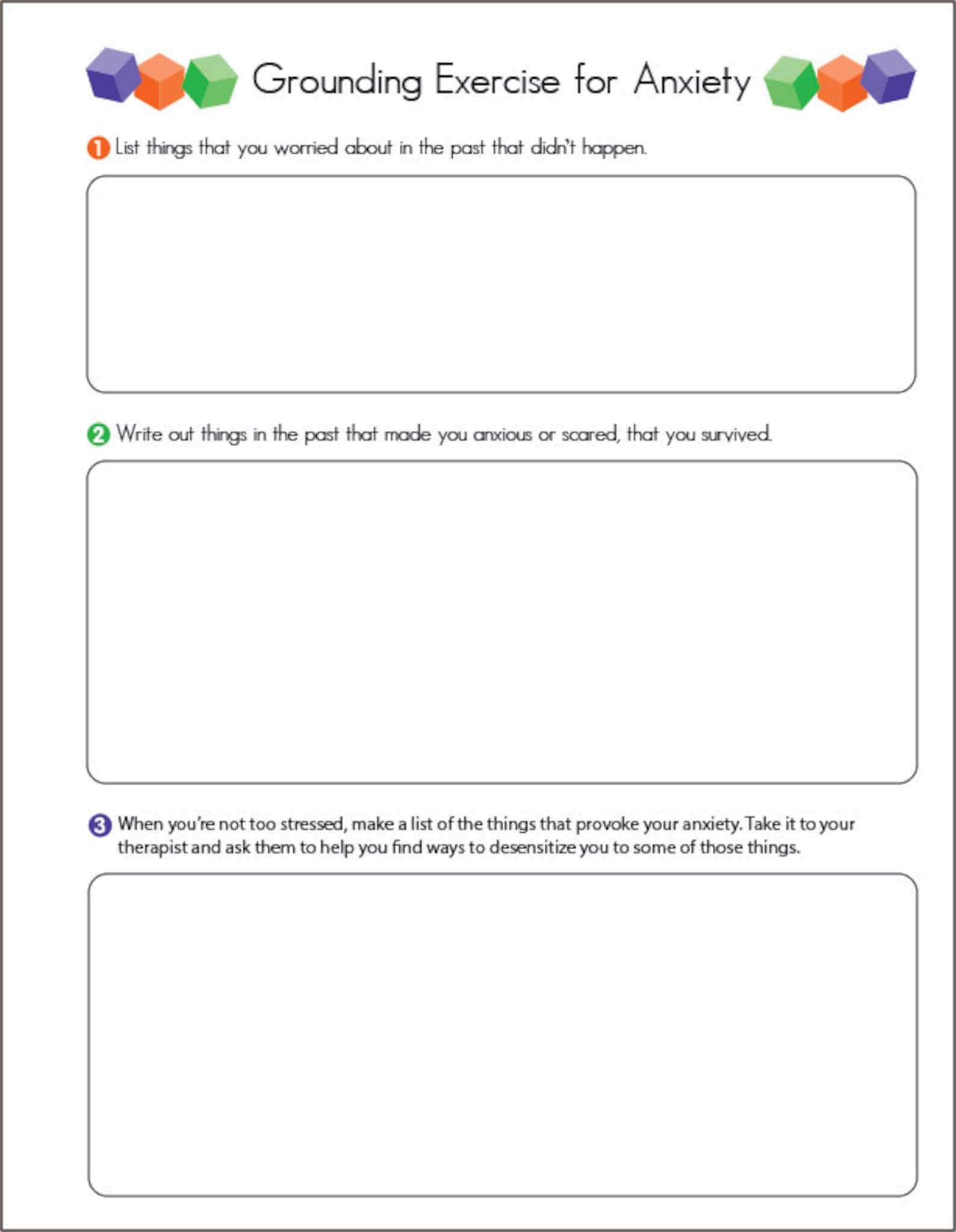 Printable Anxiety Grounding Worksheet - Etsy