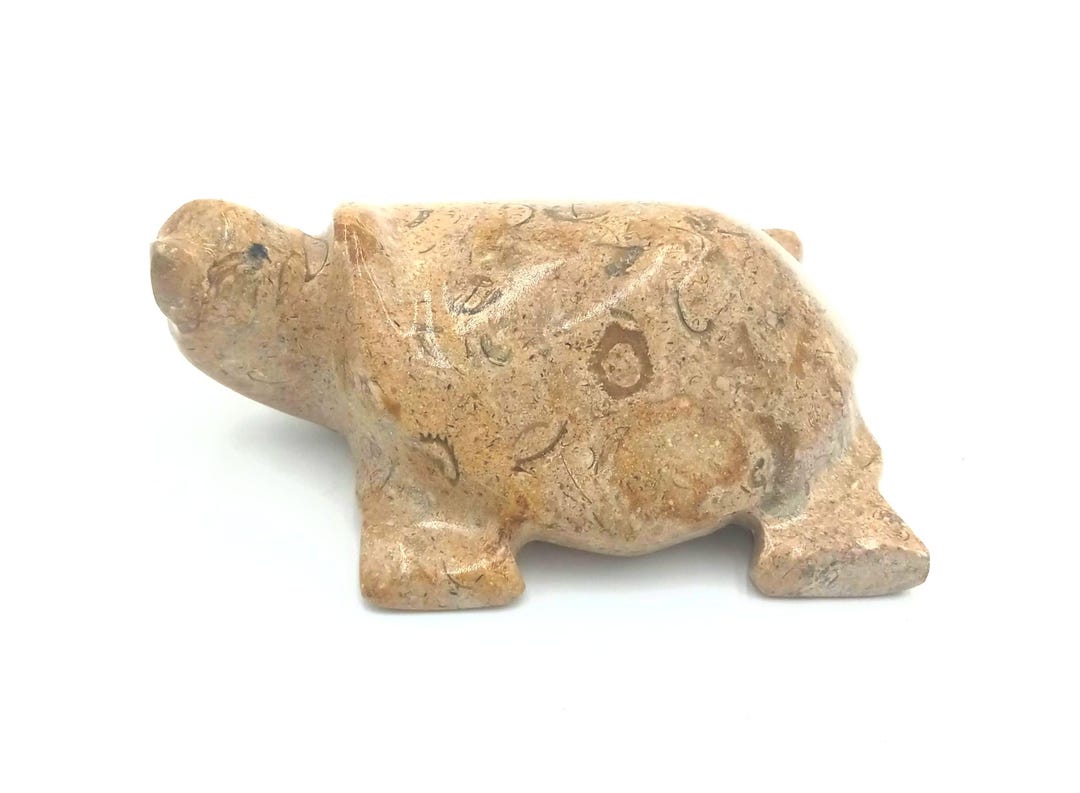 Hand Carved Marble Stone Tan Sea TURTLE Figurine Carving Sculpture - Etsy