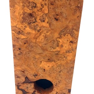 Charles Elkan Signed Burl Wood Barometer With Clock and Thermometer ...