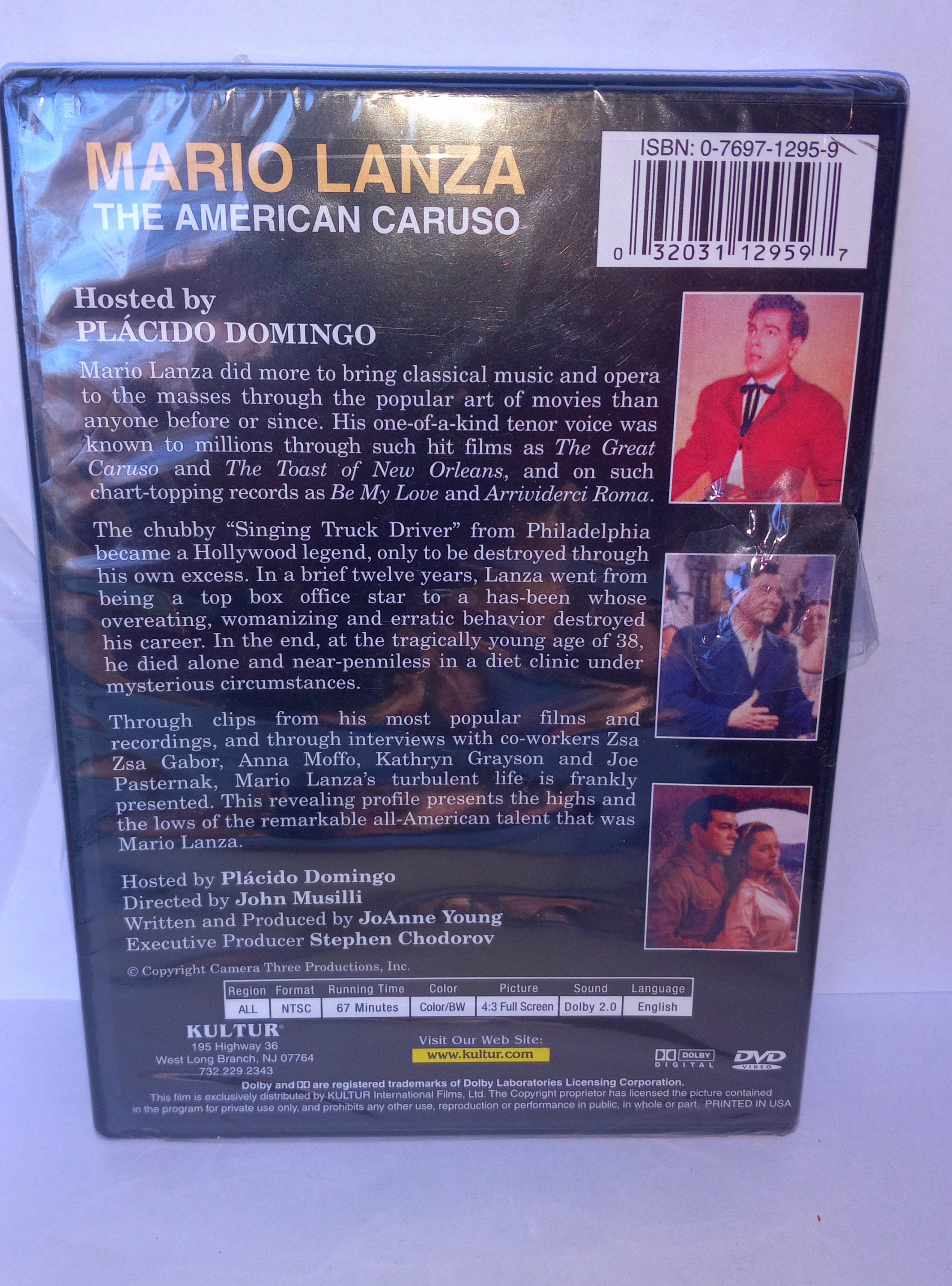 New Factory Sealed DVD MARIO LANZA: the American Caruso Host - Etsy