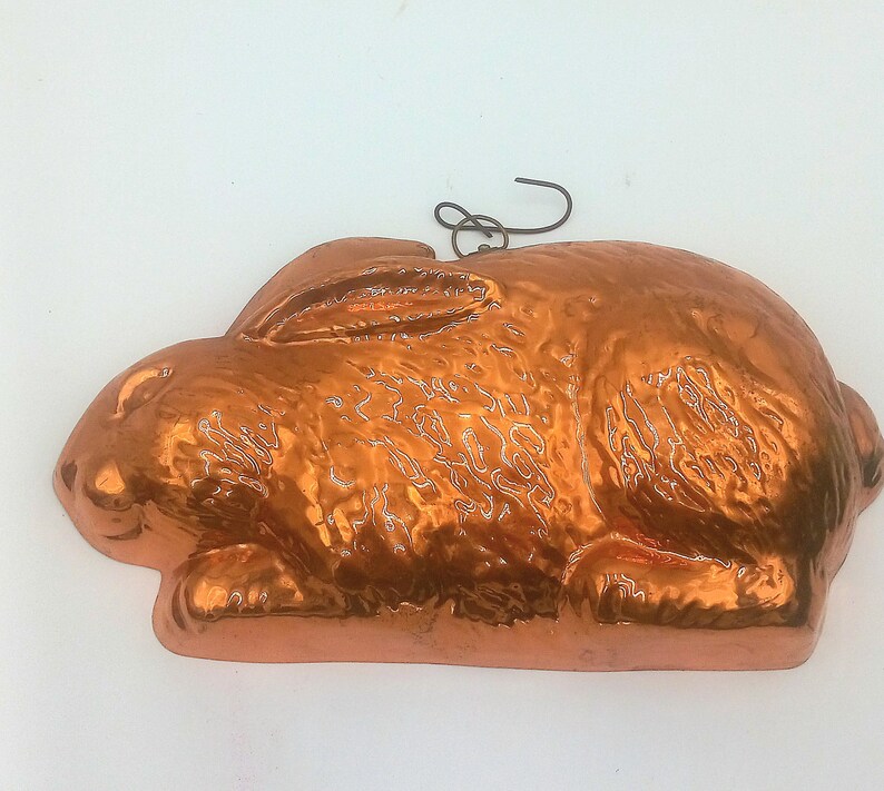 Vintage Copper Clad Bunny Rabbit Mold Wall Plaque W/tin Lining. 10"× 5. ...