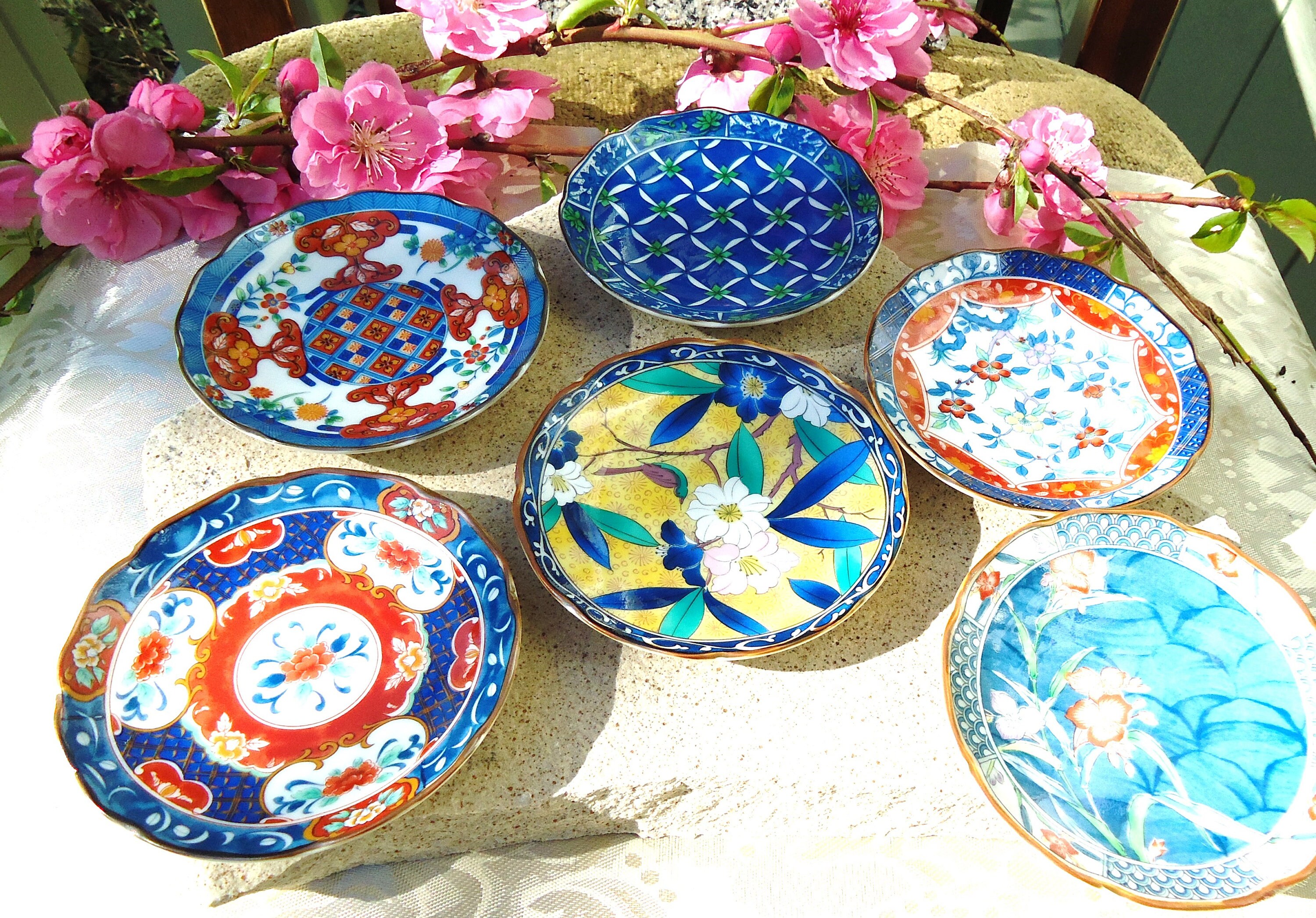 Vintage Floral Decorated Tea Bag Plates Set of 6 - Etsy