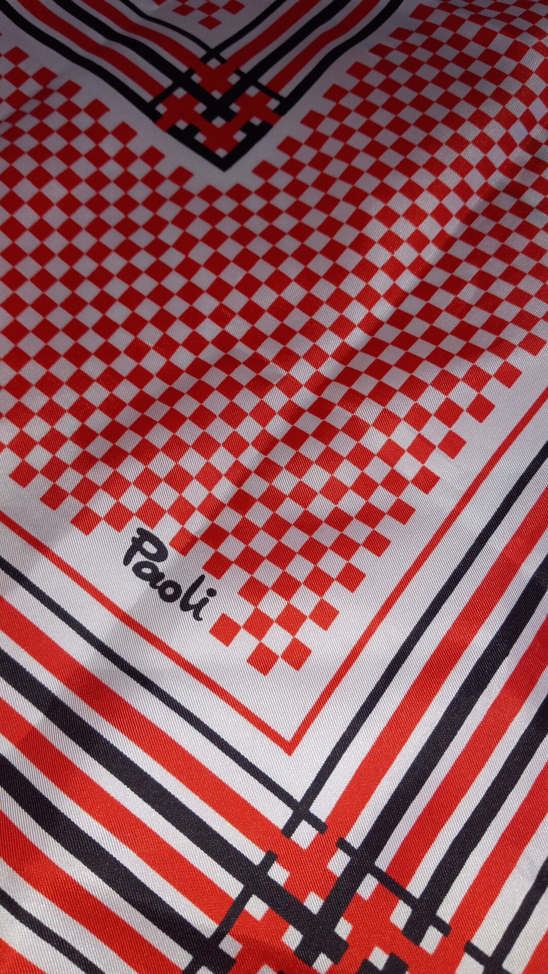 PAOLI Scarf Vintage Japan/ VINTAGE RETRO Geometric Design/ - Etsy