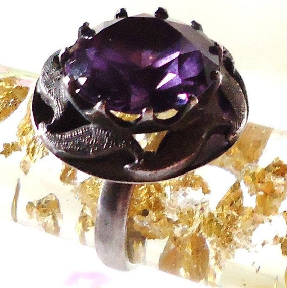 Vintage Large Brilliant Genuine Deep Purple Amethyst … - Gem
