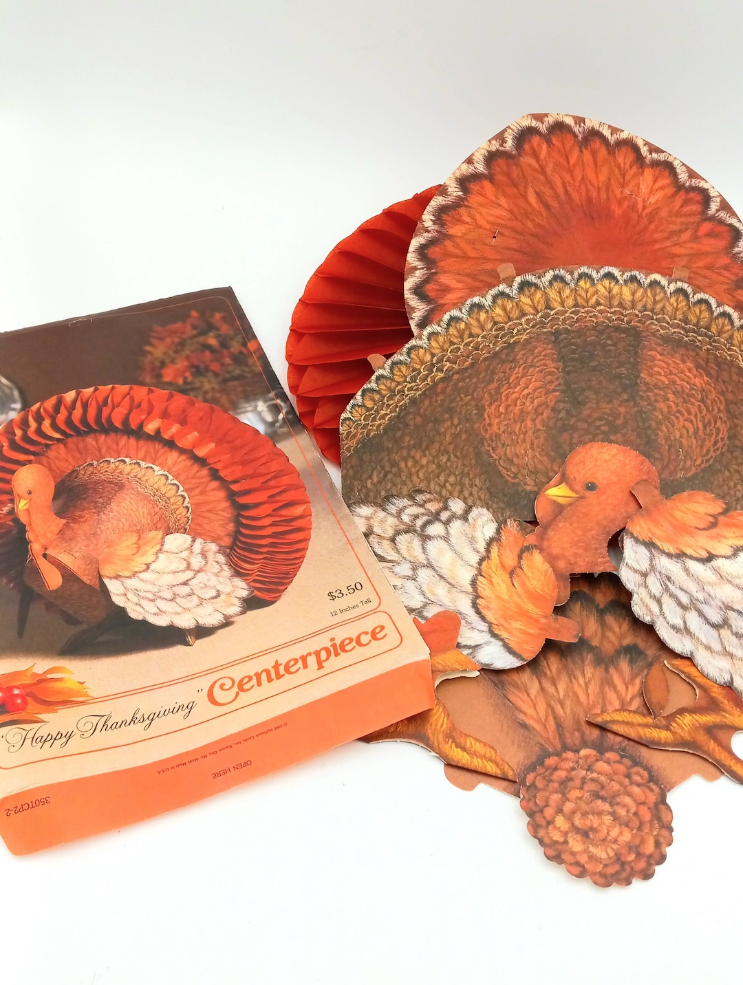 Vintage 12" Tall Hallmark Turkey Centerpiece Thanksgiving 1981 Made in ...