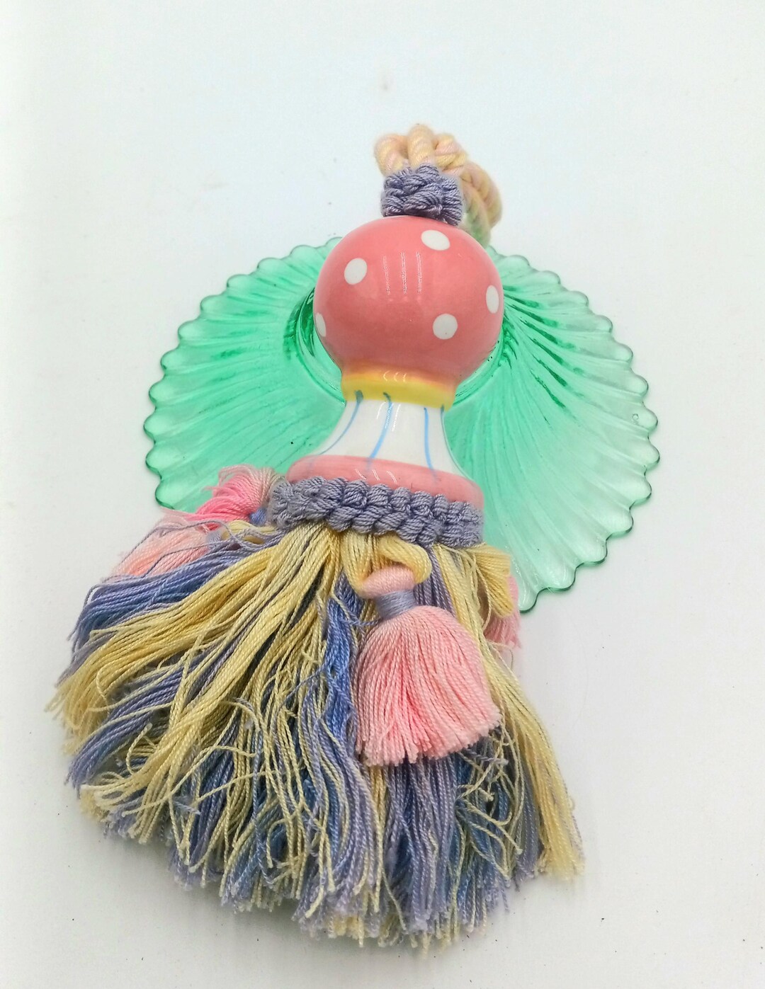 Retired Vintage Mackenzie Childs Pastel Tassel Tie Back Curtain ...