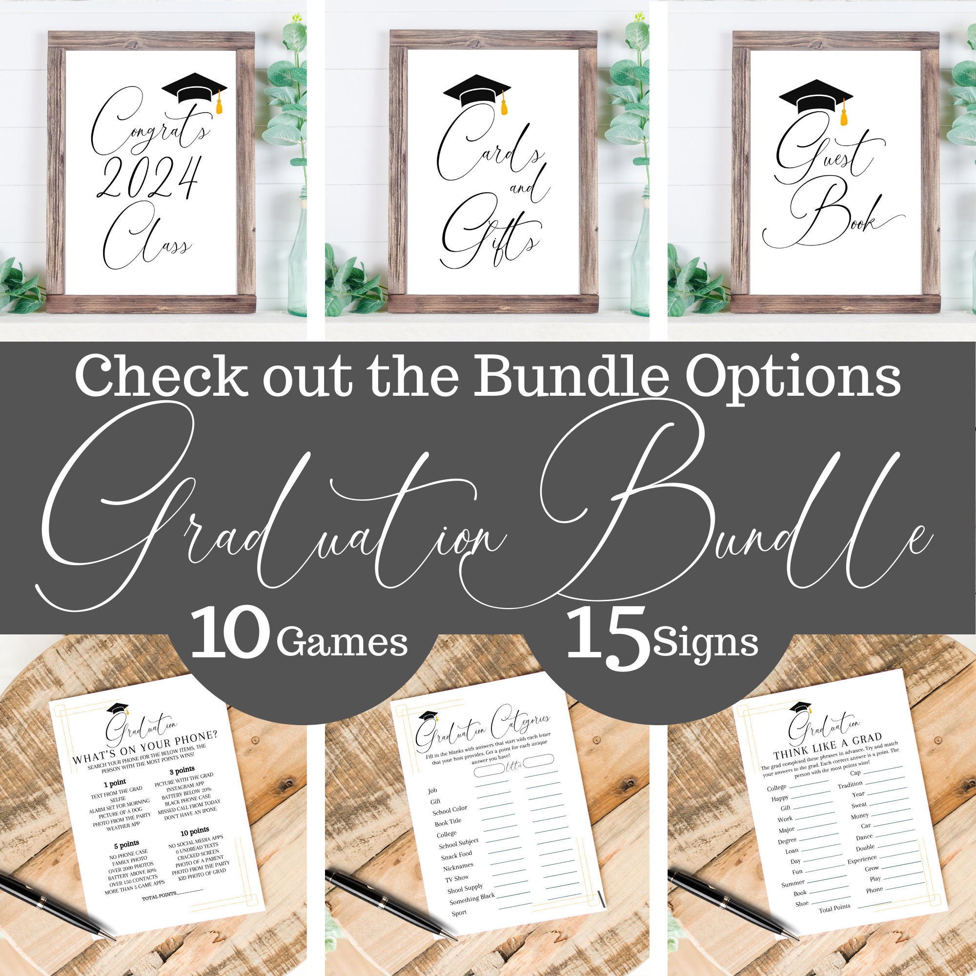 Printable Memory Jar Sign, Graduation Decor With Matching Stationary ...