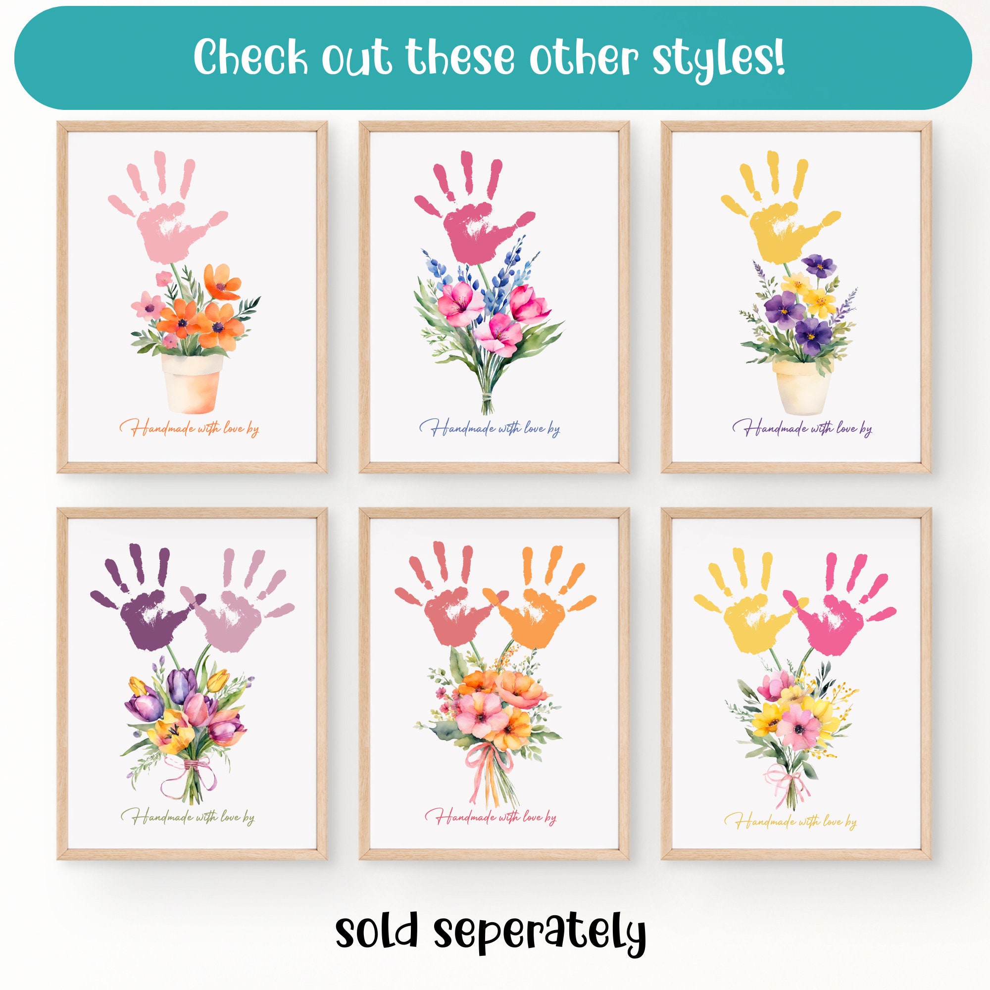Sunflower Handprint Art Project for Mother's Day, Personalized Gift ...