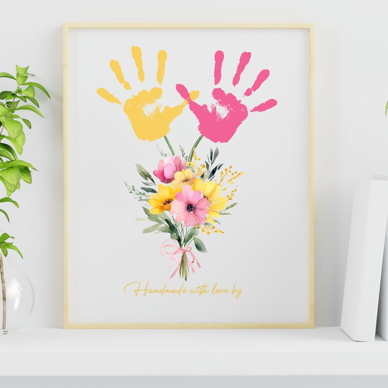Handprint Keepsake Craft for Mother's Day, Gift From Kids or Grandkids ...